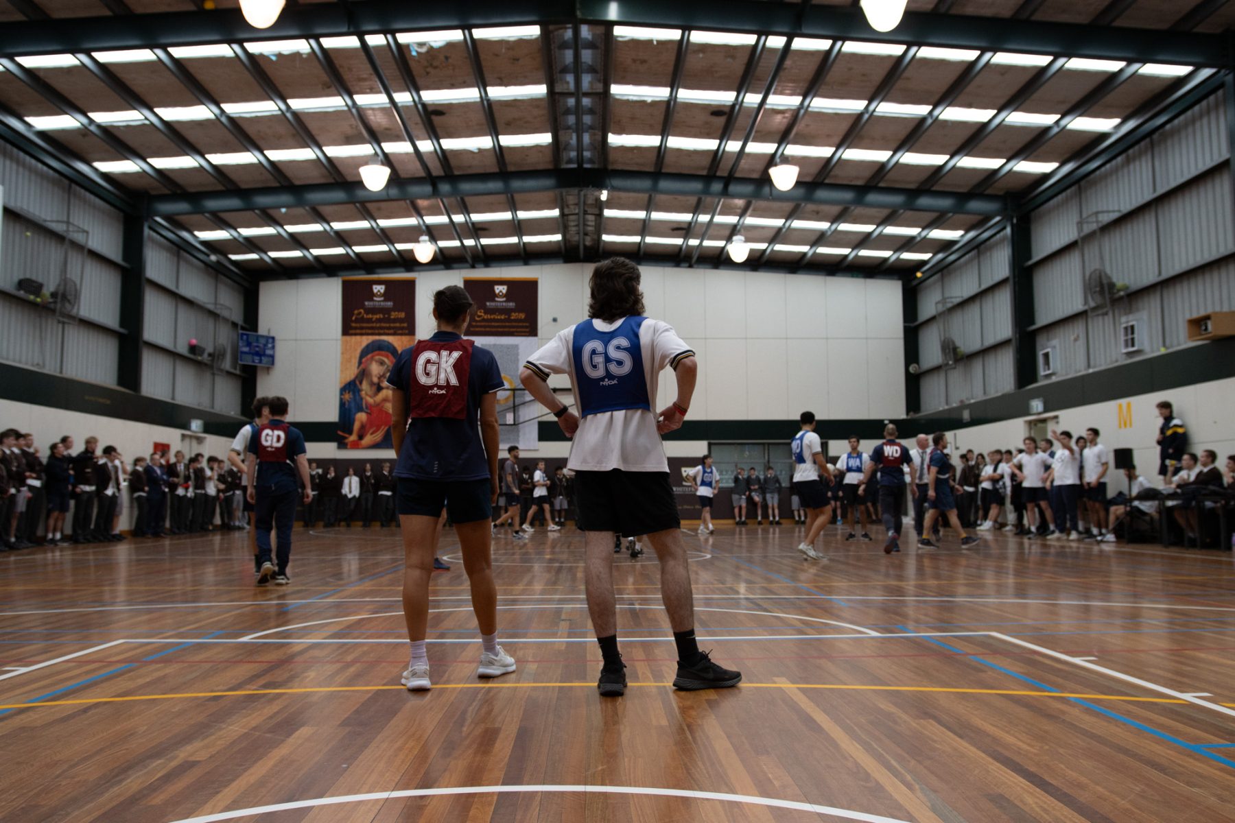 Teachers win by 1 goal! Staff v Students Netball - Whitefriars College